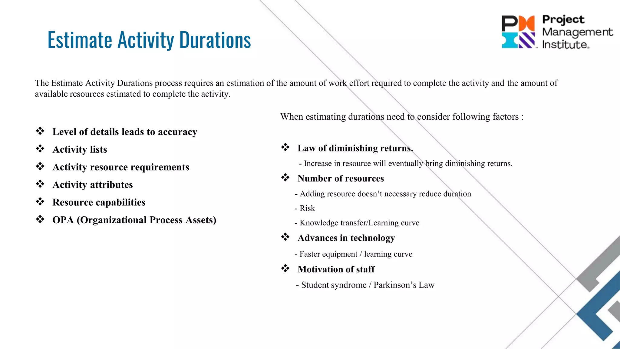 PMP-Schedule Management area | PPTX