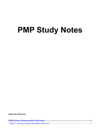 Pmp study-notes | PDF