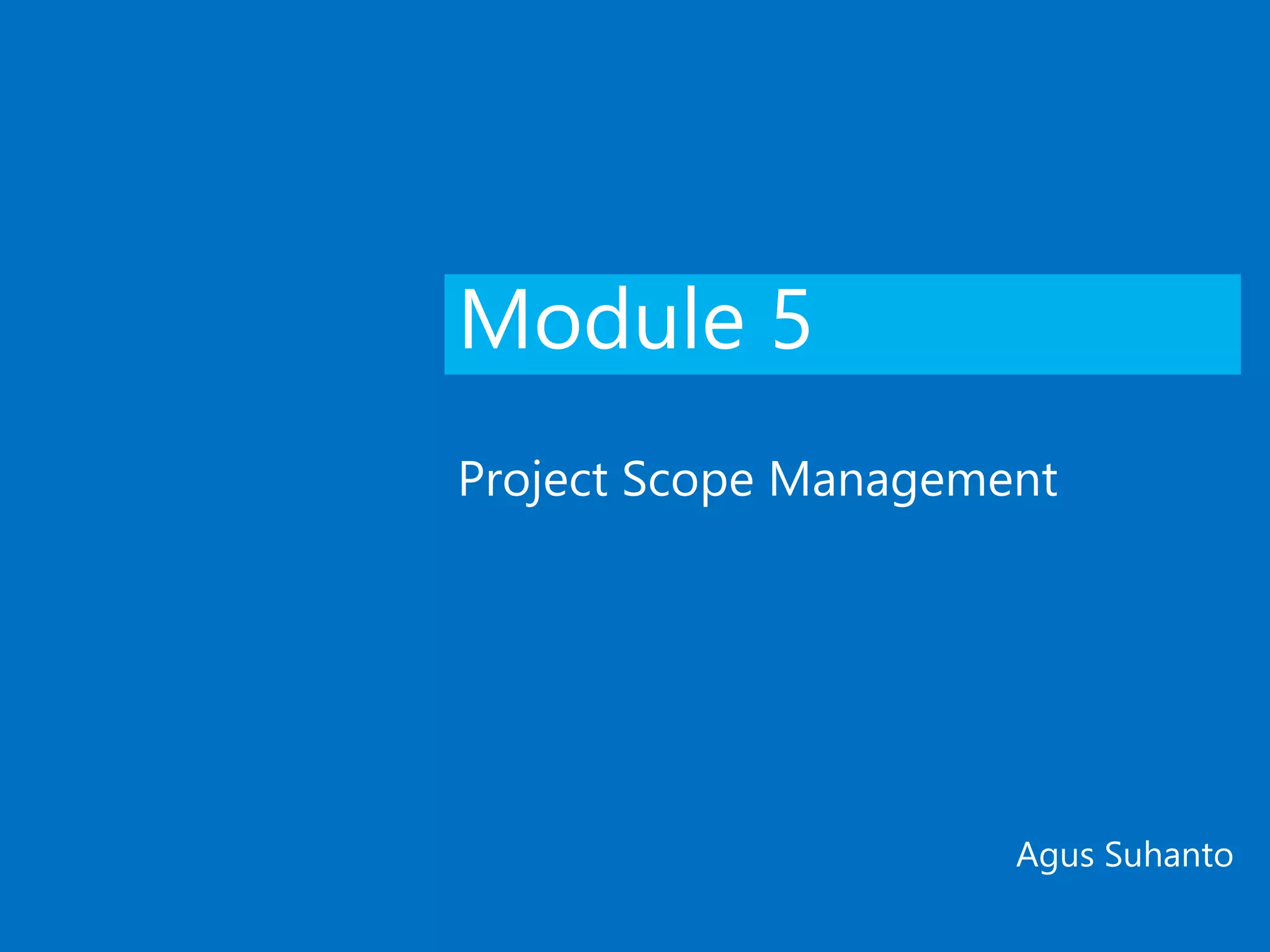 Project Scope Management - PMBOK6 | PPTX