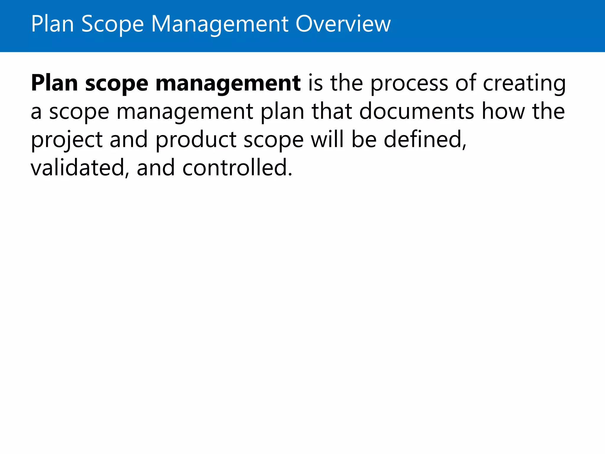Project Scope Management - PMBOK6 | PPTX