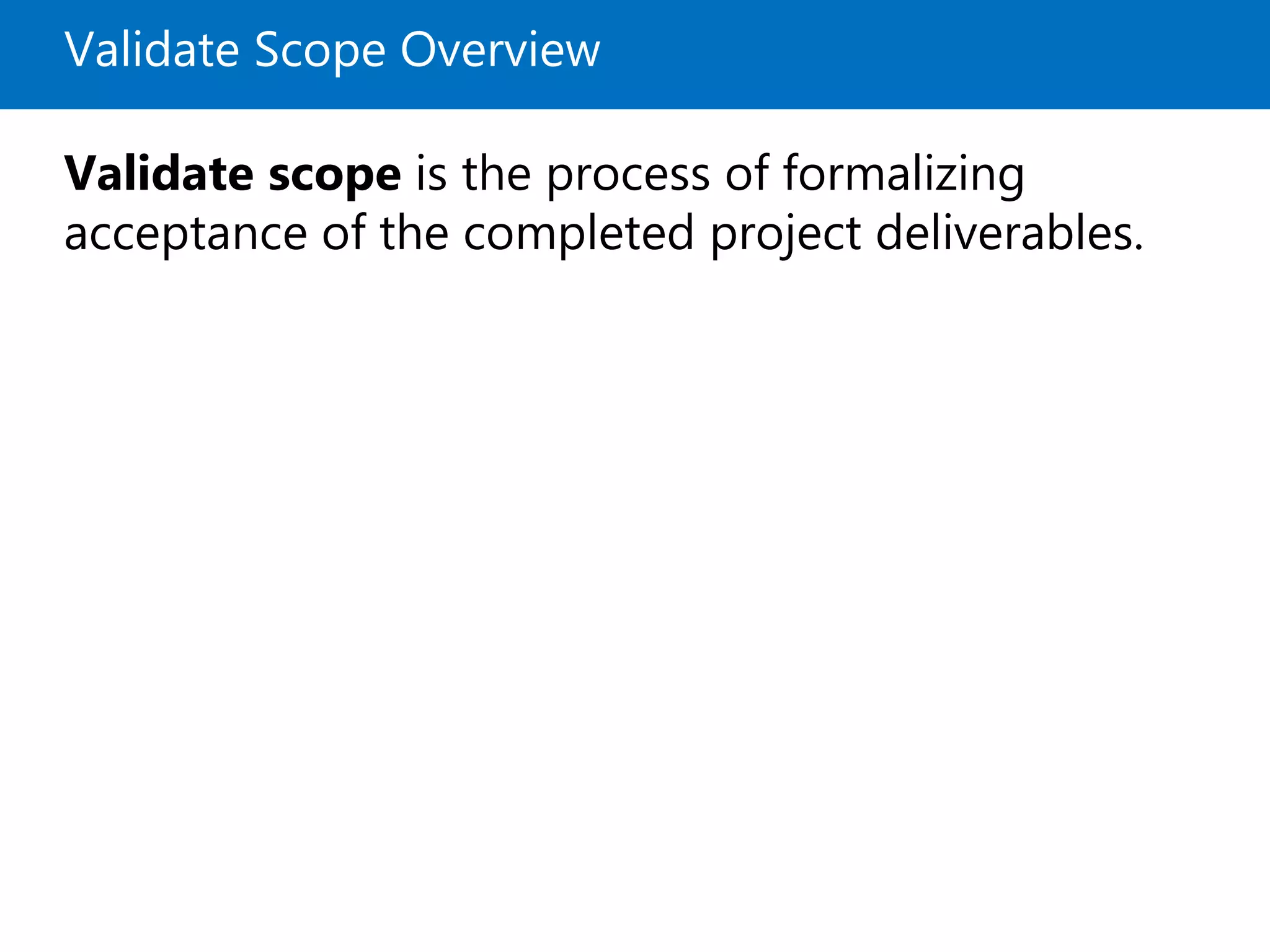 Project Scope Management - PMBOK6 | PPTX