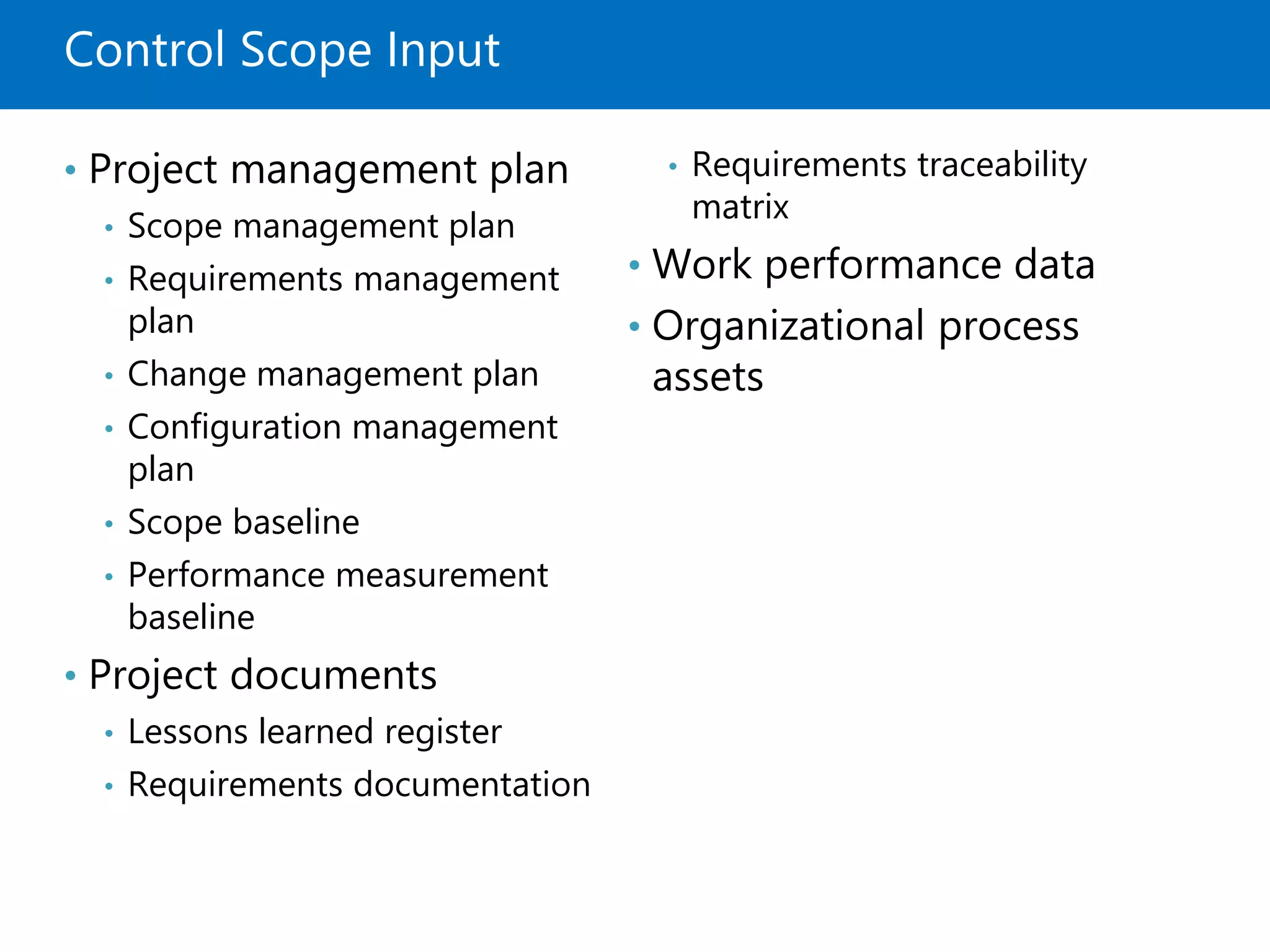 Project Scope Management - PMBOK6 | PPTX