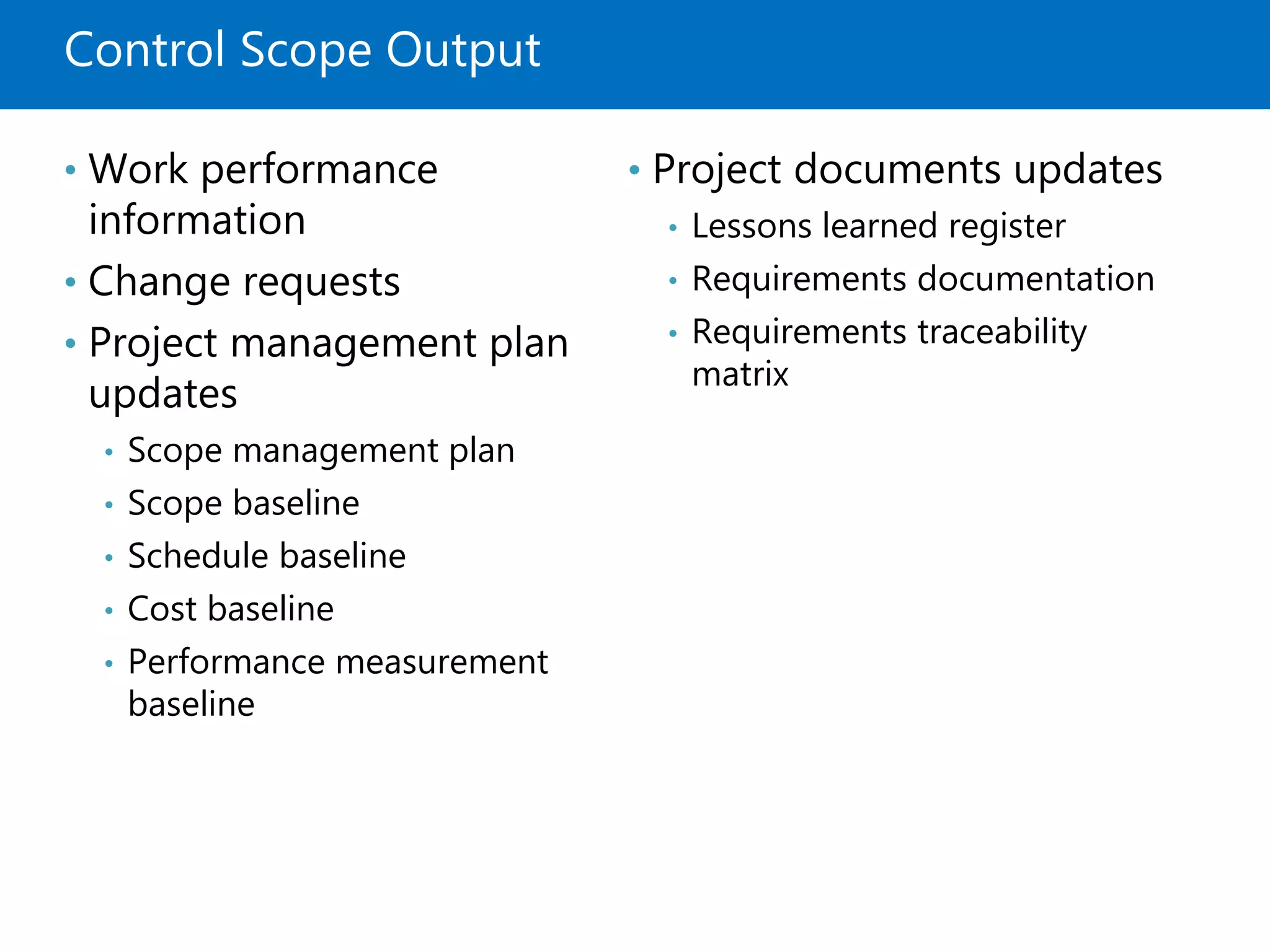 Project Scope Management - PMBOK6 | PPTX