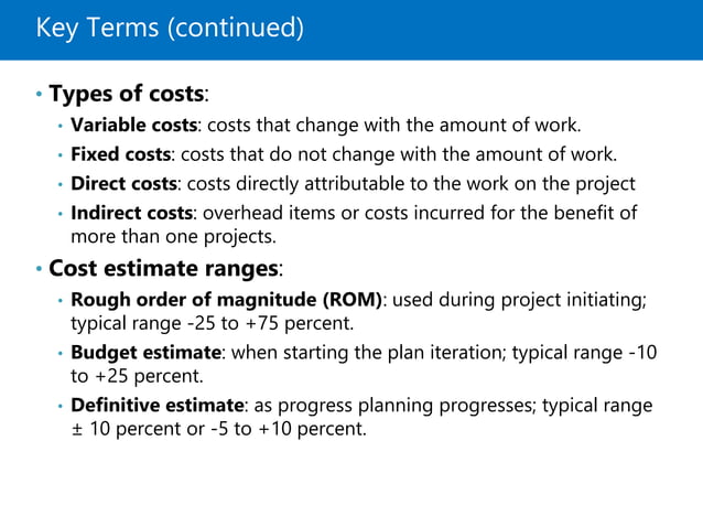 Project Cost Management - PMBOK6 | PPTX
