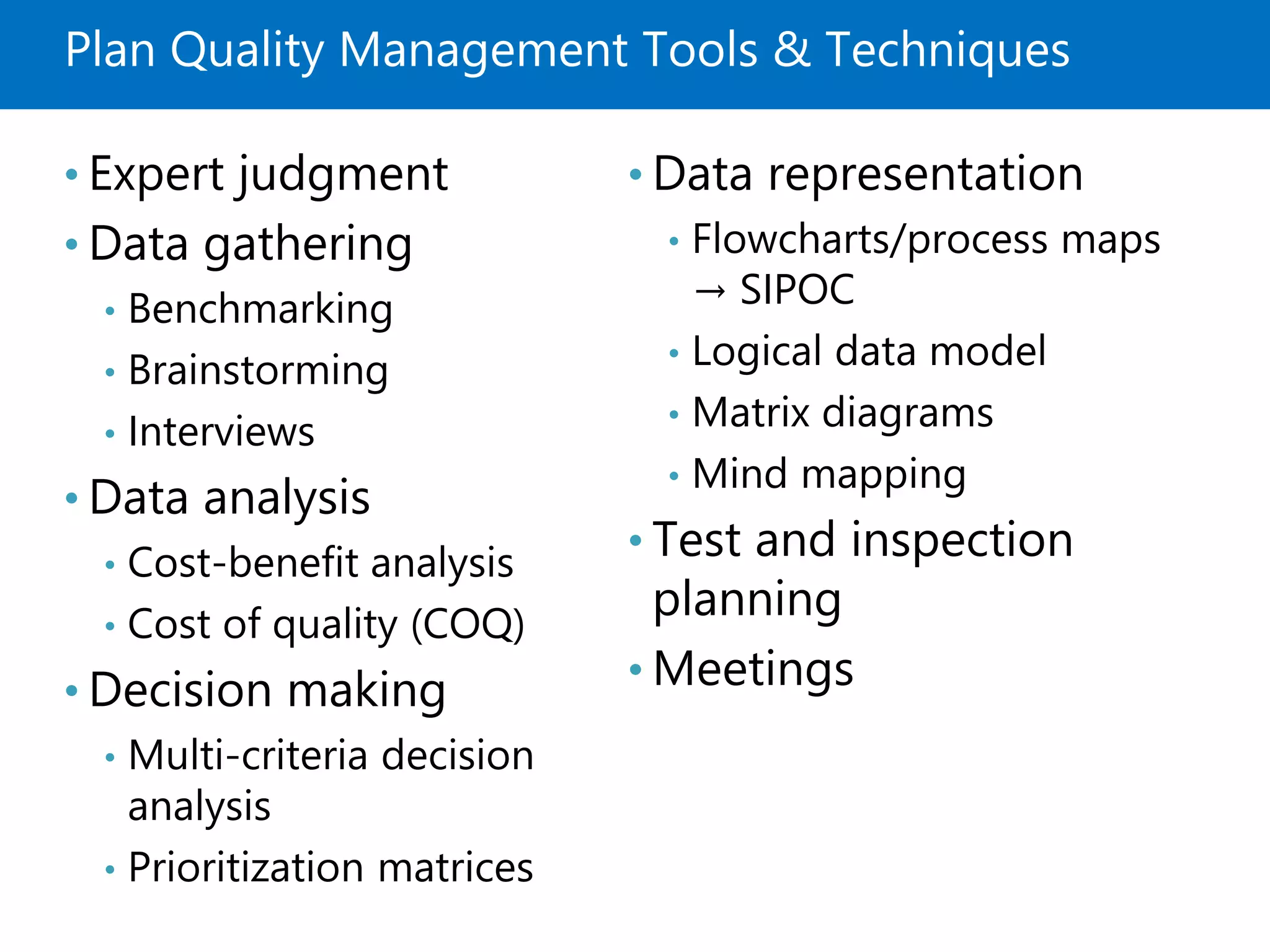 Project Quality Management - PMBOK6 | PPTX