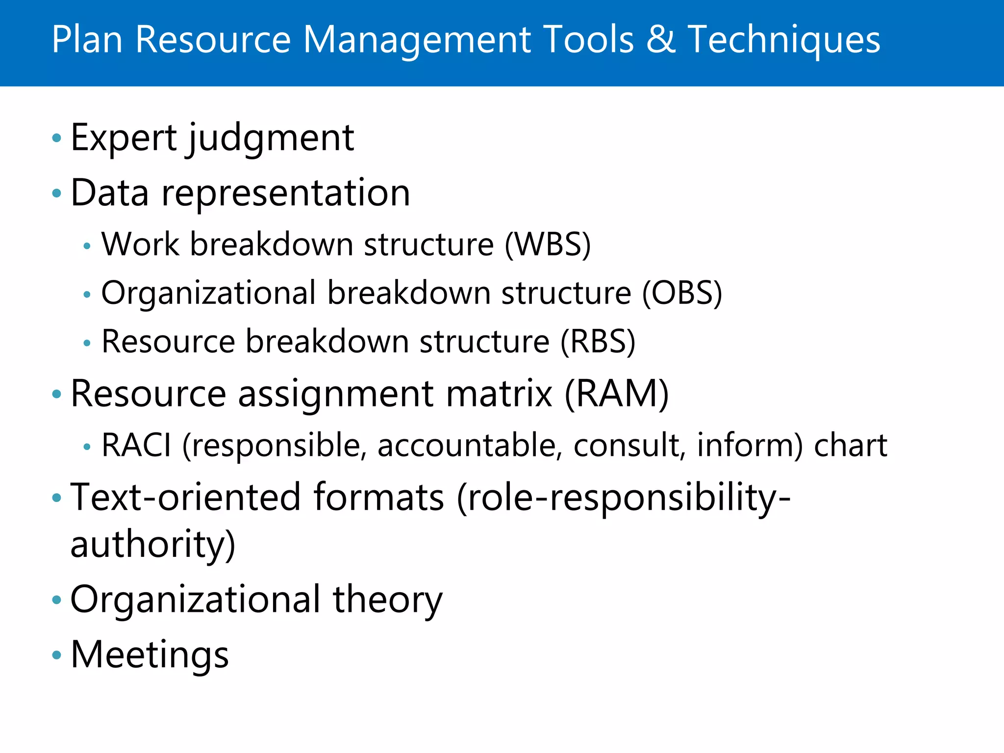 Project Resource Management - PMBOK6 | PPTX