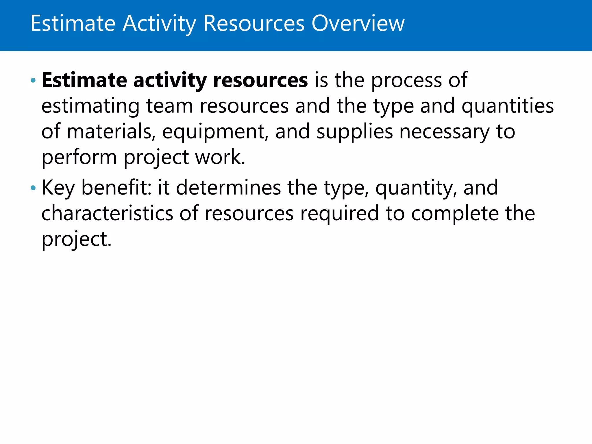 Project Resource Management - PMBOK6 | PPTX