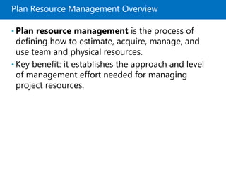 Project Resource Management - PMBOK6 | PPTX