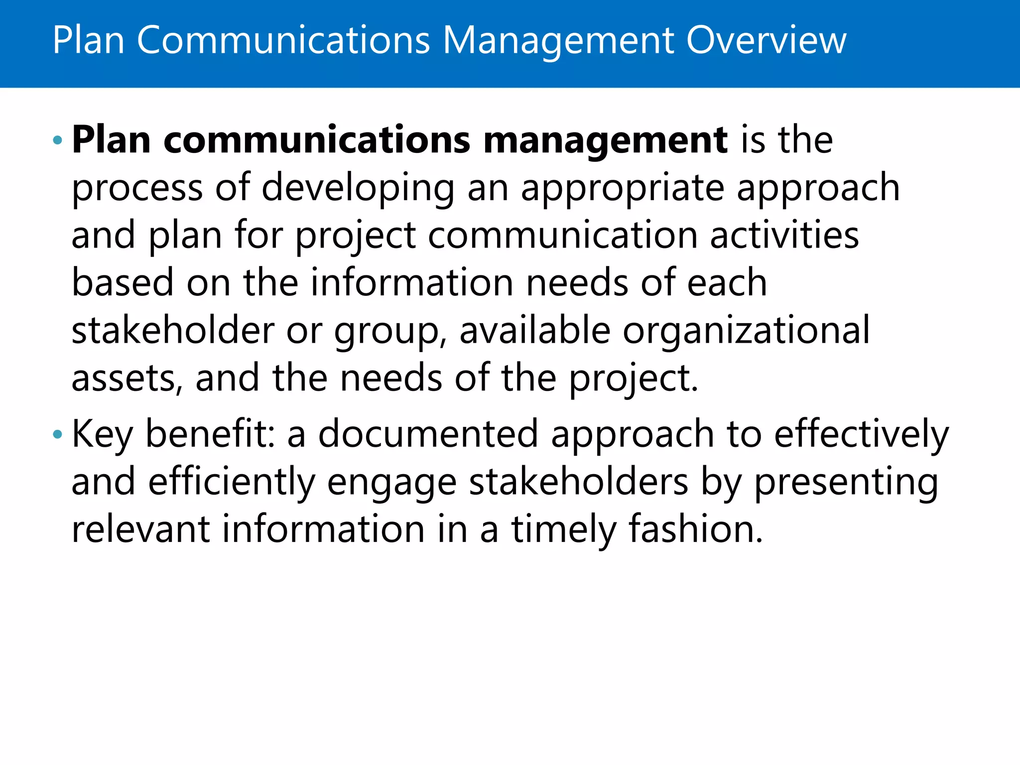 Project Communications Management - PMBOK6 | PPTX