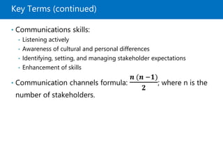 Project Communications Management - PMBOK6 | PPTX | Business | Business ...