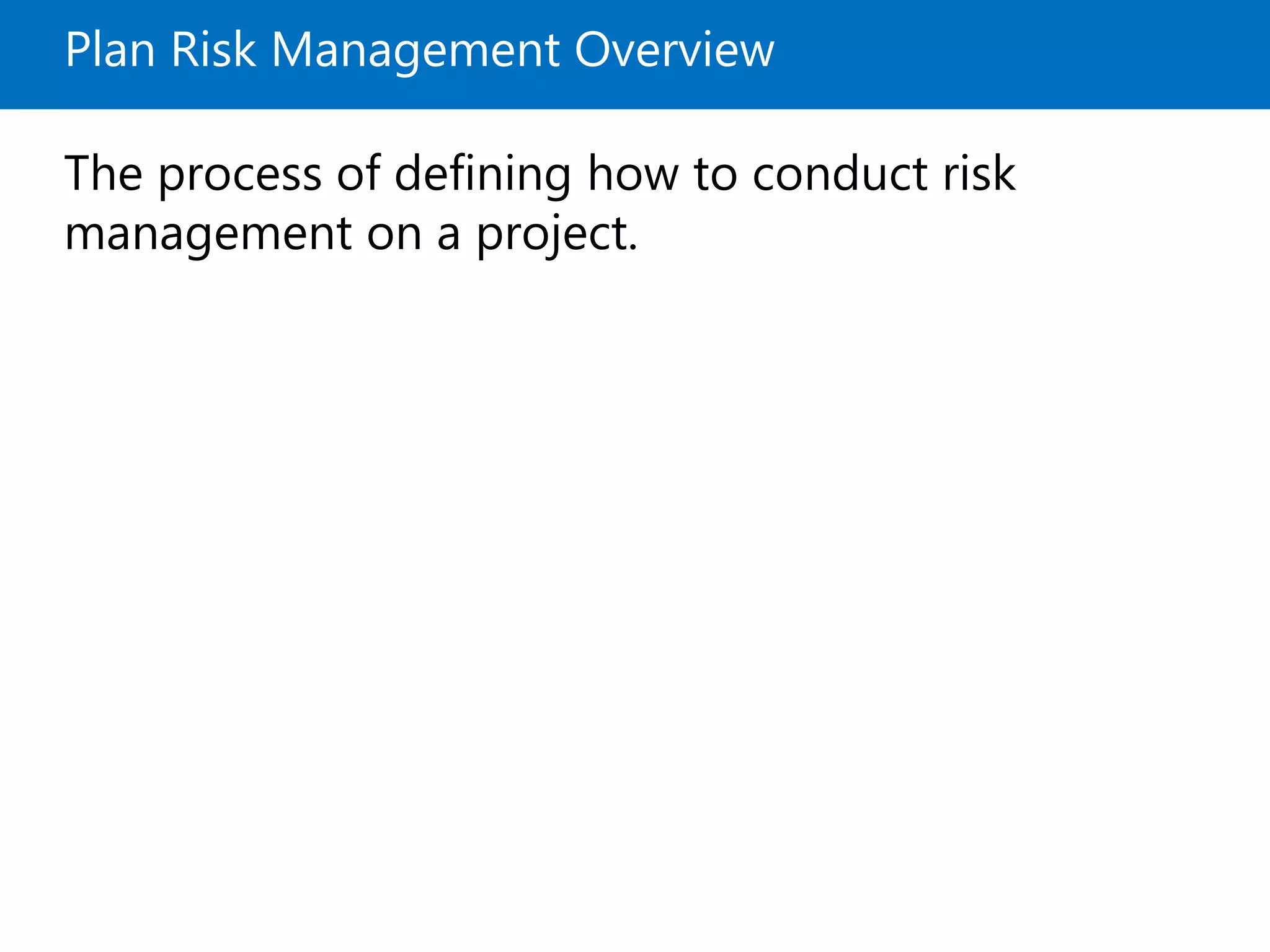 Project Risk Management - PMBOK6 | PPTX