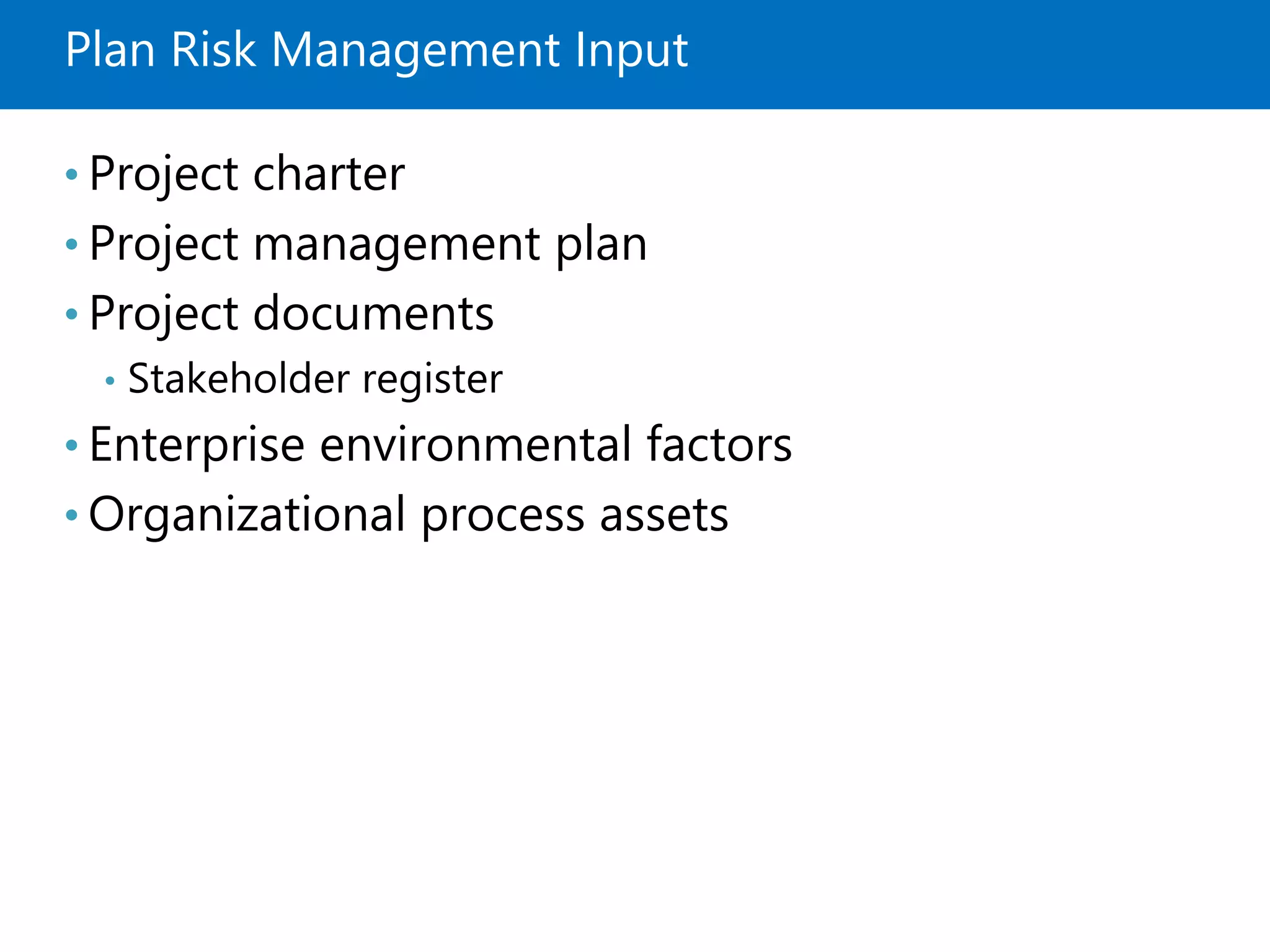 Project Risk Management - PMBOK6 | PPTX
