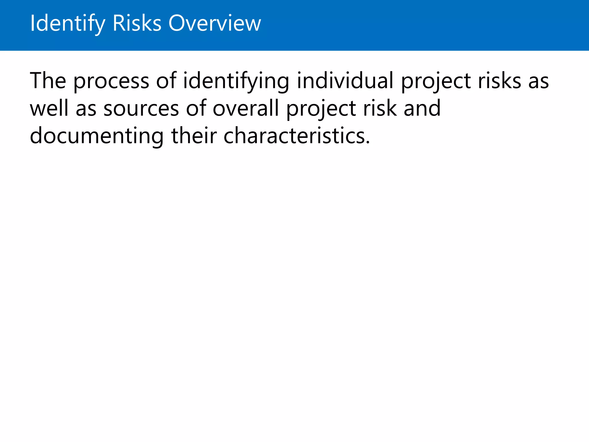 Project Risk Management - PMBOK6 | PPTX
