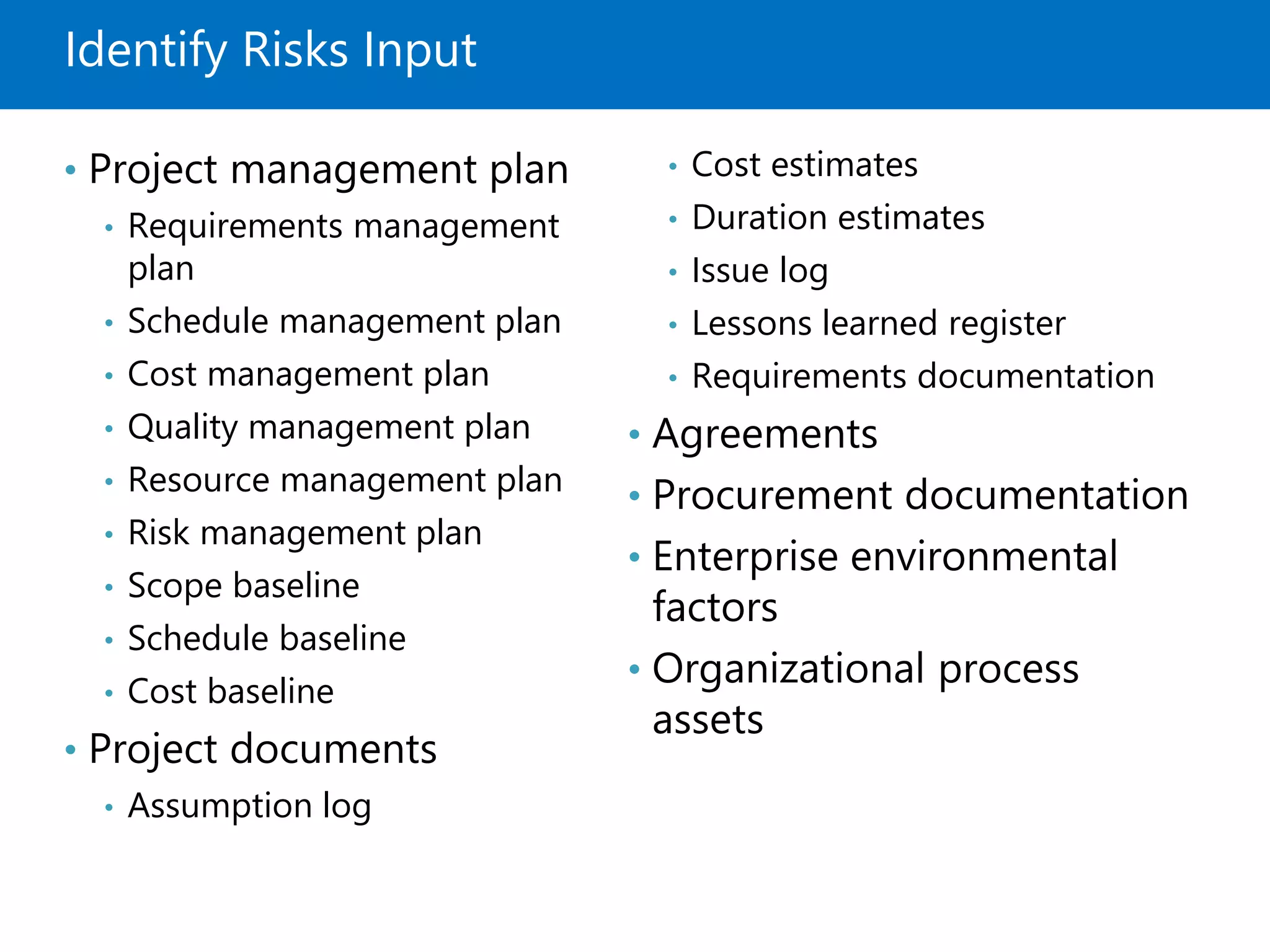 Project Risk Management - PMBOK6 | PPTX