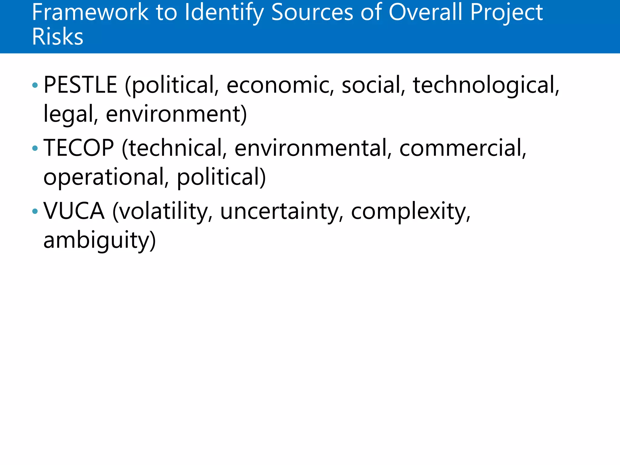 Project Risk Management - PMBOK6 | PPTX