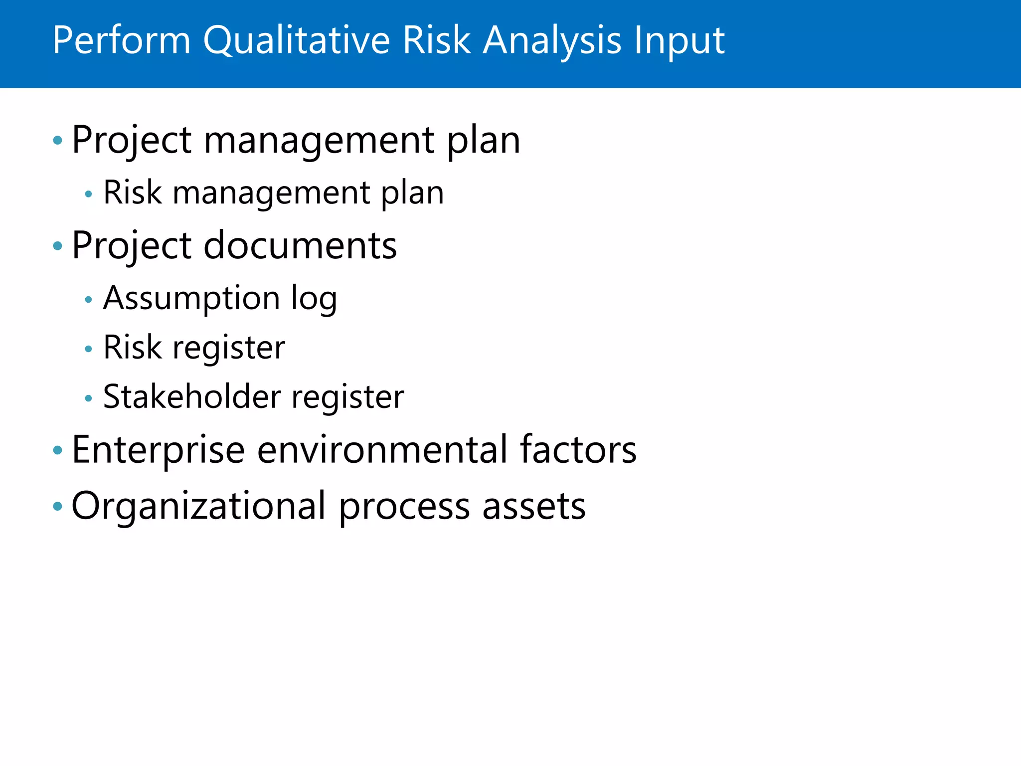 Project Risk Management - PMBOK6 | PPTX