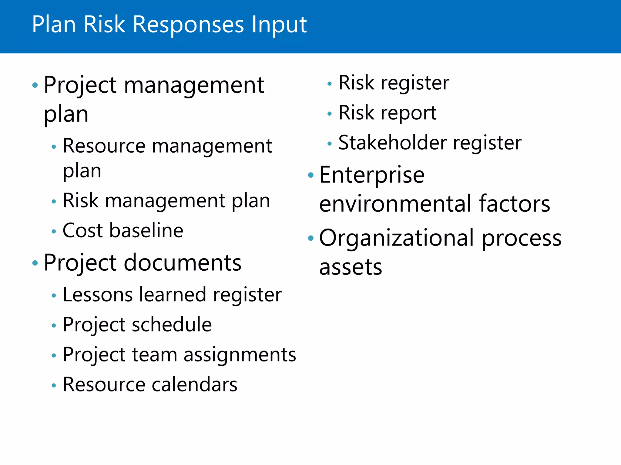 Project Risk Management - PMBOK6 | PPTX