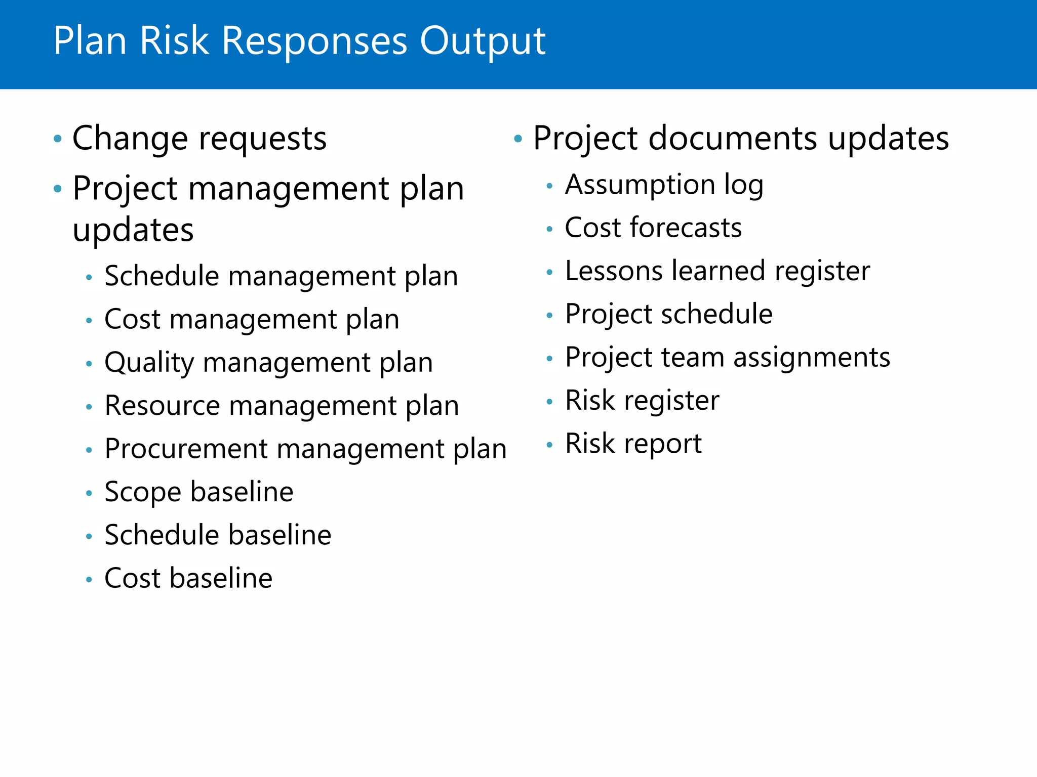 Project Risk Management - PMBOK6 | PPTX