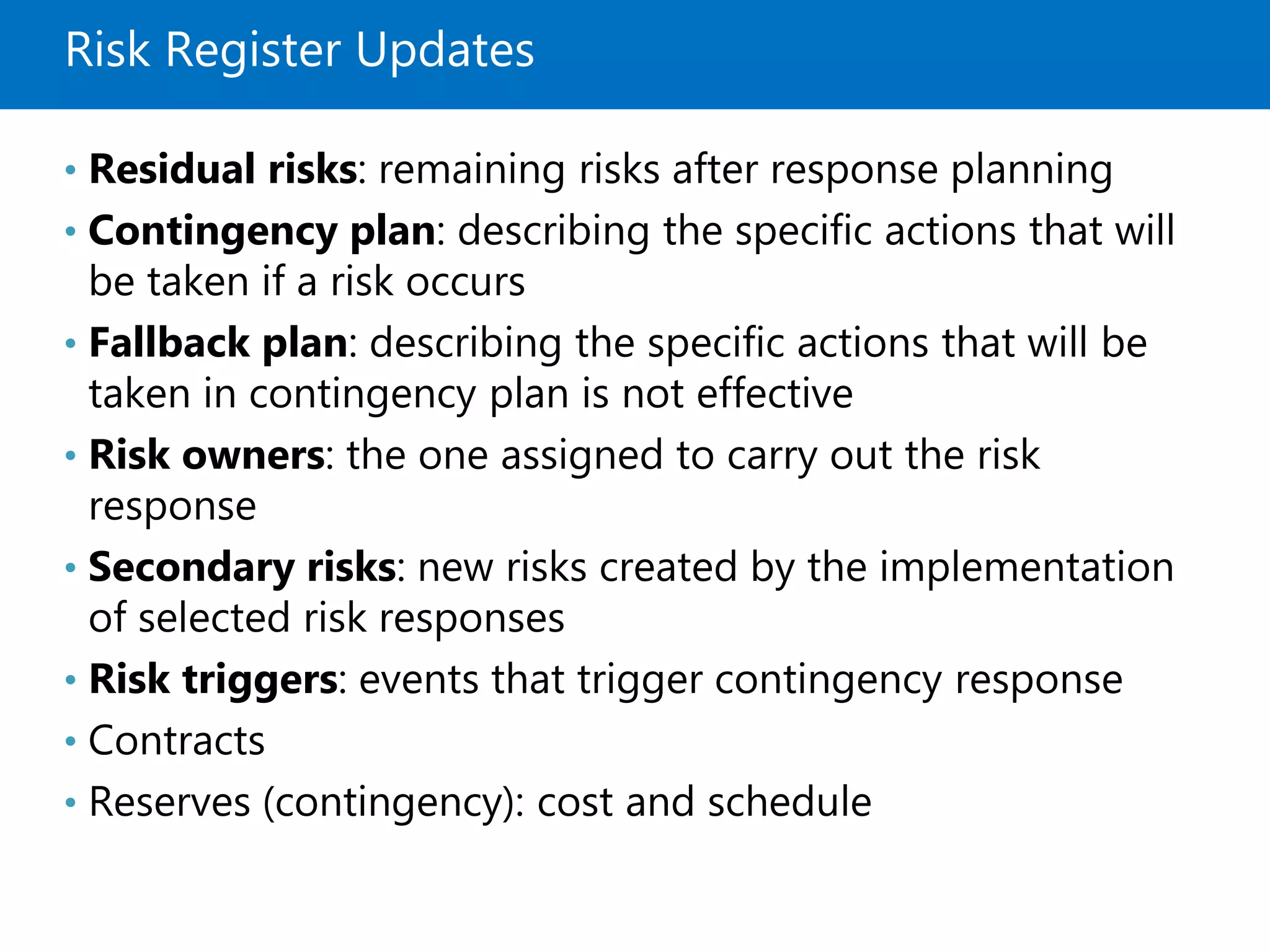 Project Risk Management - PMBOK6 | PPTX