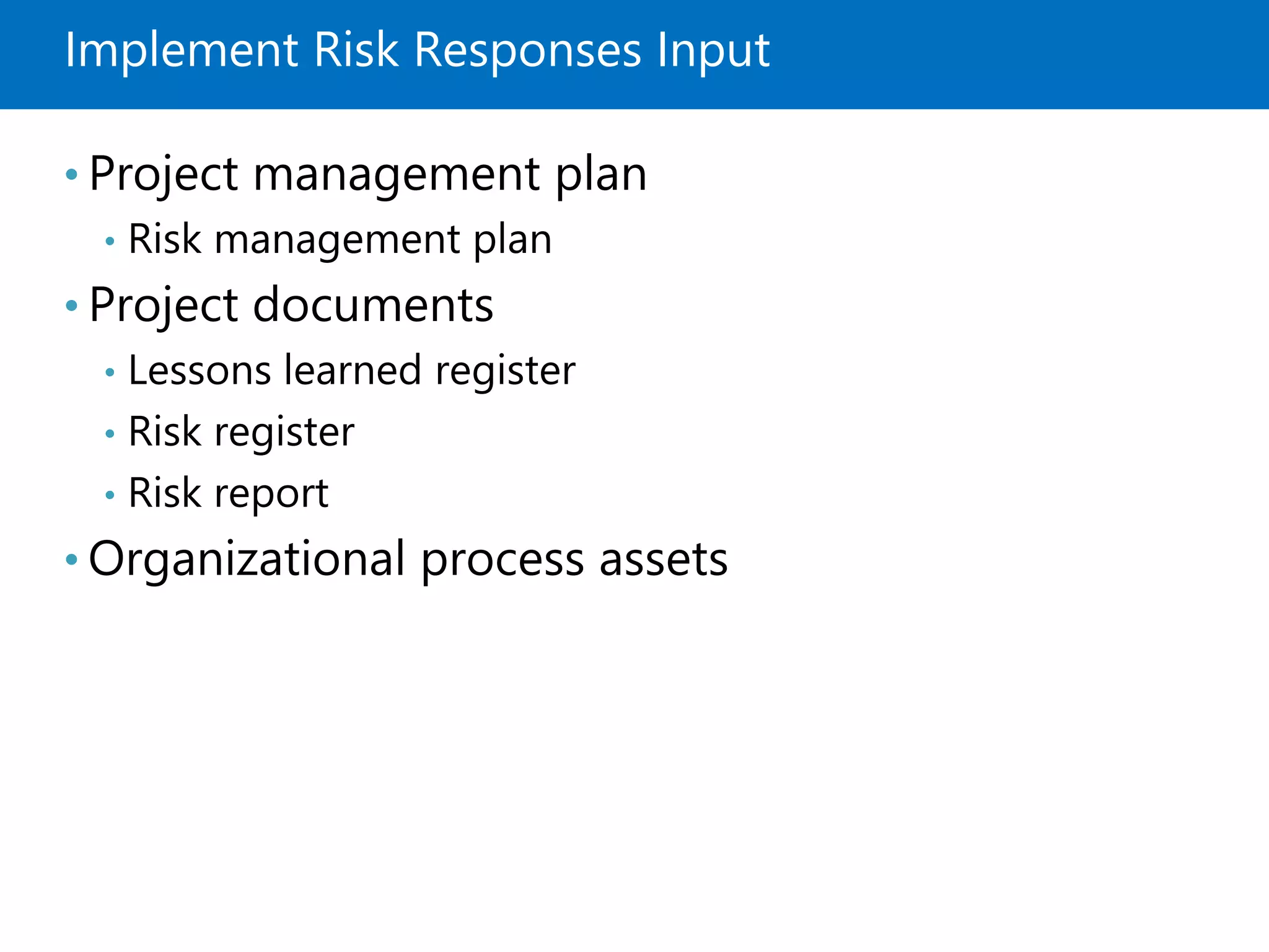 Project Risk Management - PMBOK6 | PPTX
