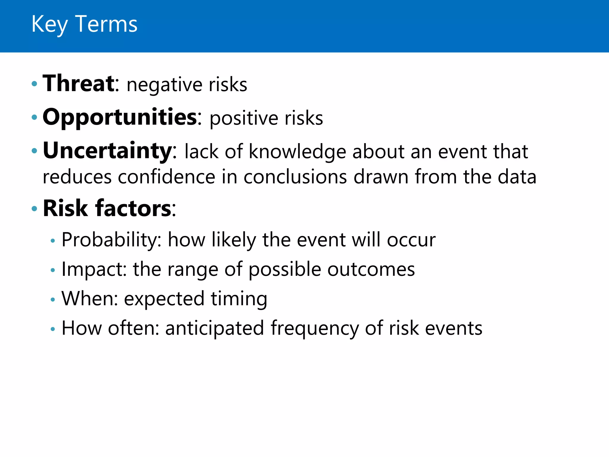 Project Risk Management - PMBOK6 | PPTX