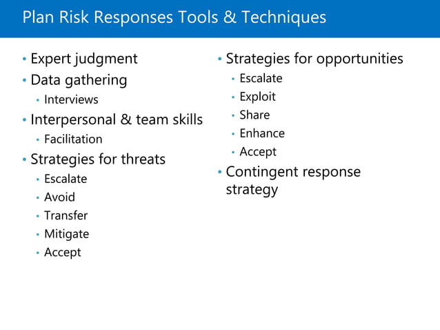 Project Risk Management - PMBOK6 | PPTX