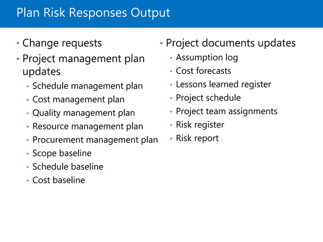 Project Risk Management - PMBOK6 | PPTX
