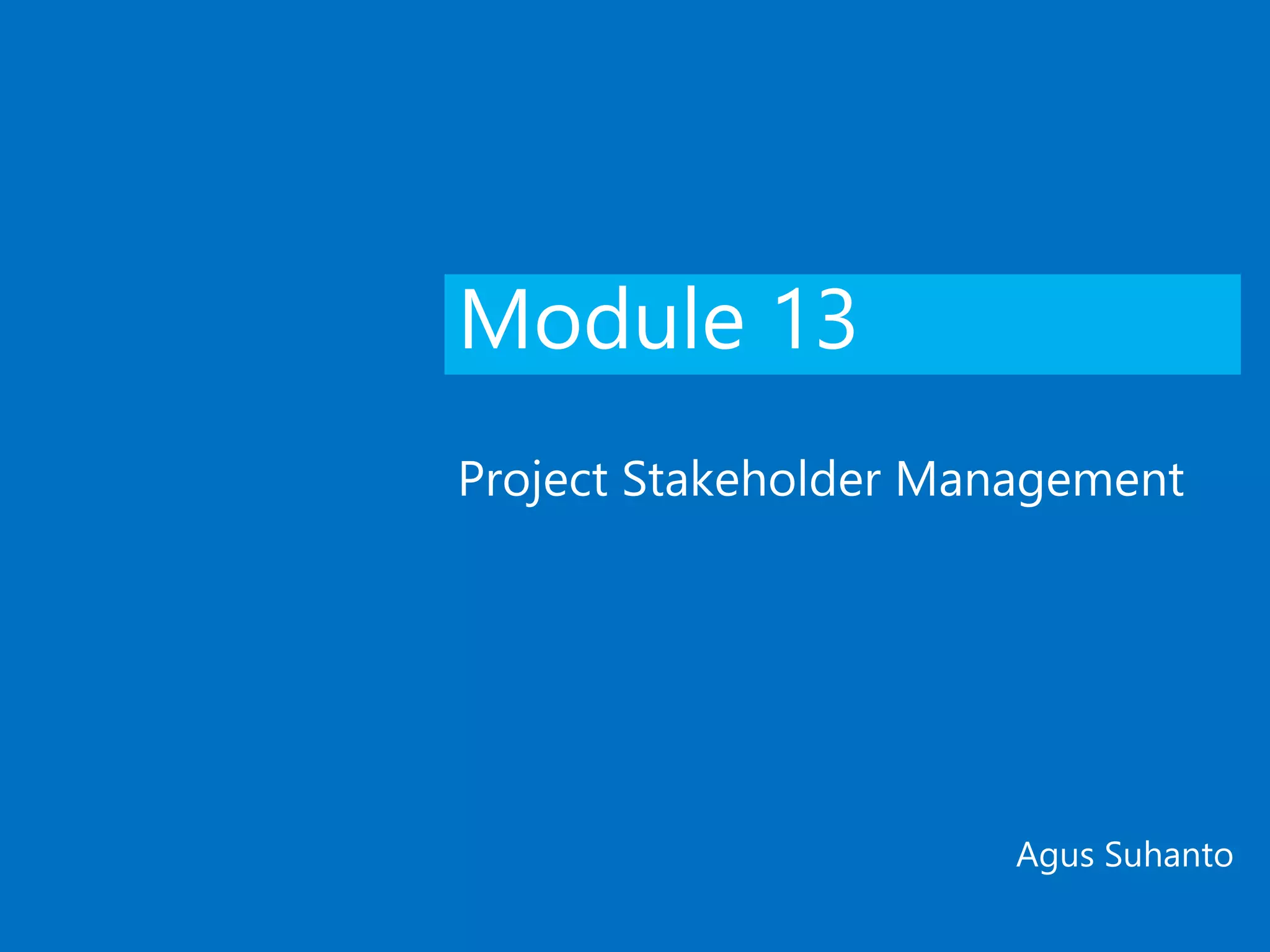Project Stakeholder Management - PMBOK6 | PPTX
