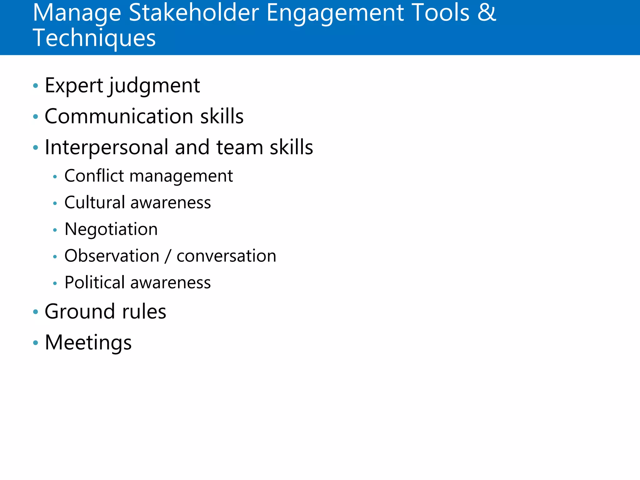 Project Stakeholder Management - PMBOK6 | PPTX