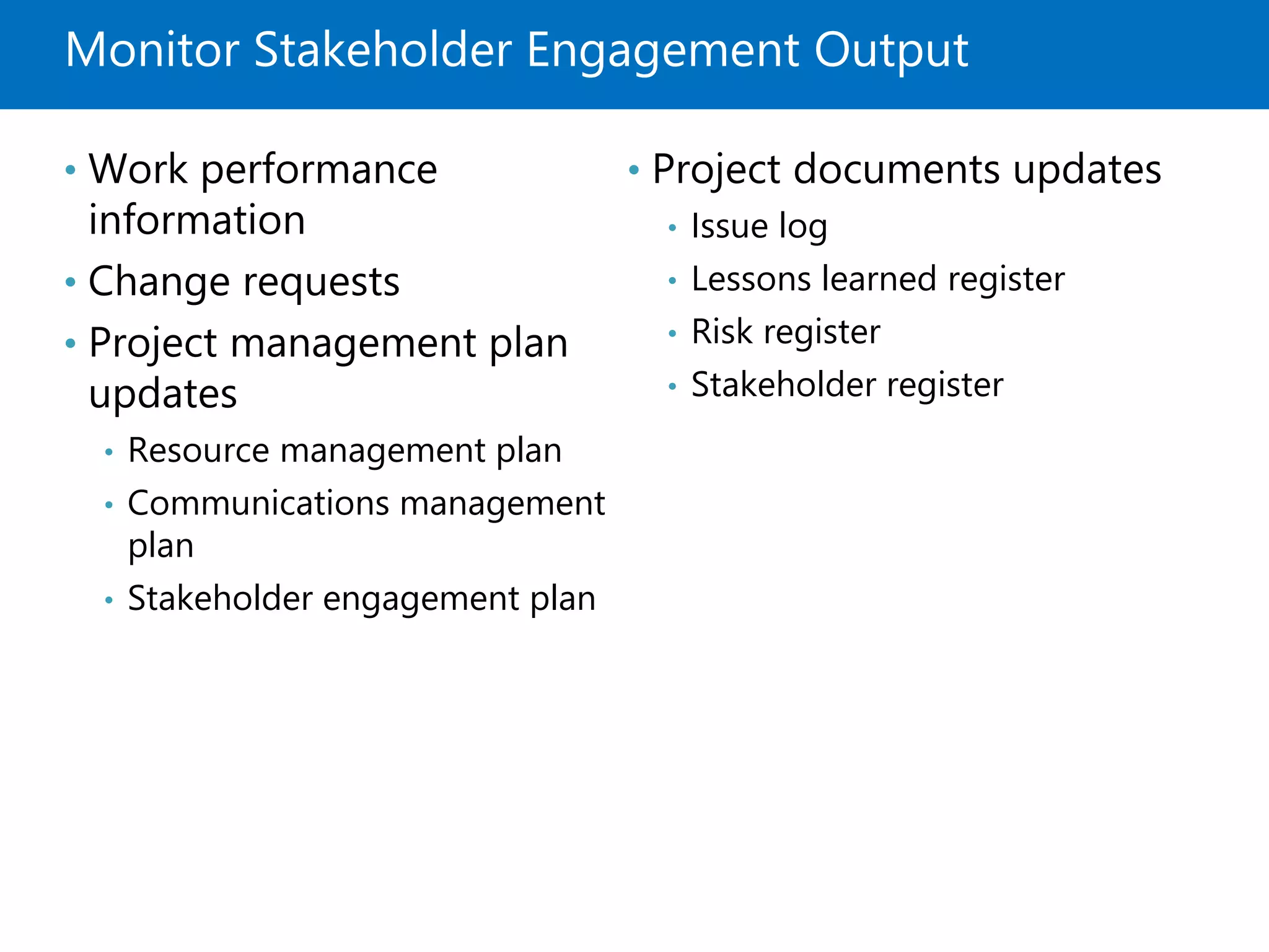 Project Stakeholder Management - PMBOK6 | PPTX
