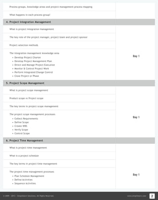 Pmp 2 days training | PDF