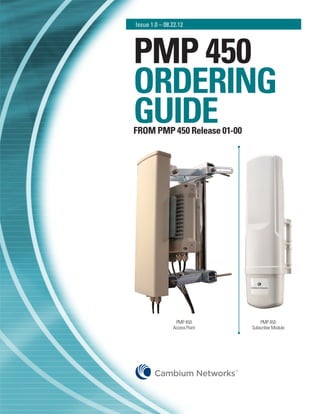 Cambium Networks PMP450 Ordering Guide | PDF | Telecommunications ...
