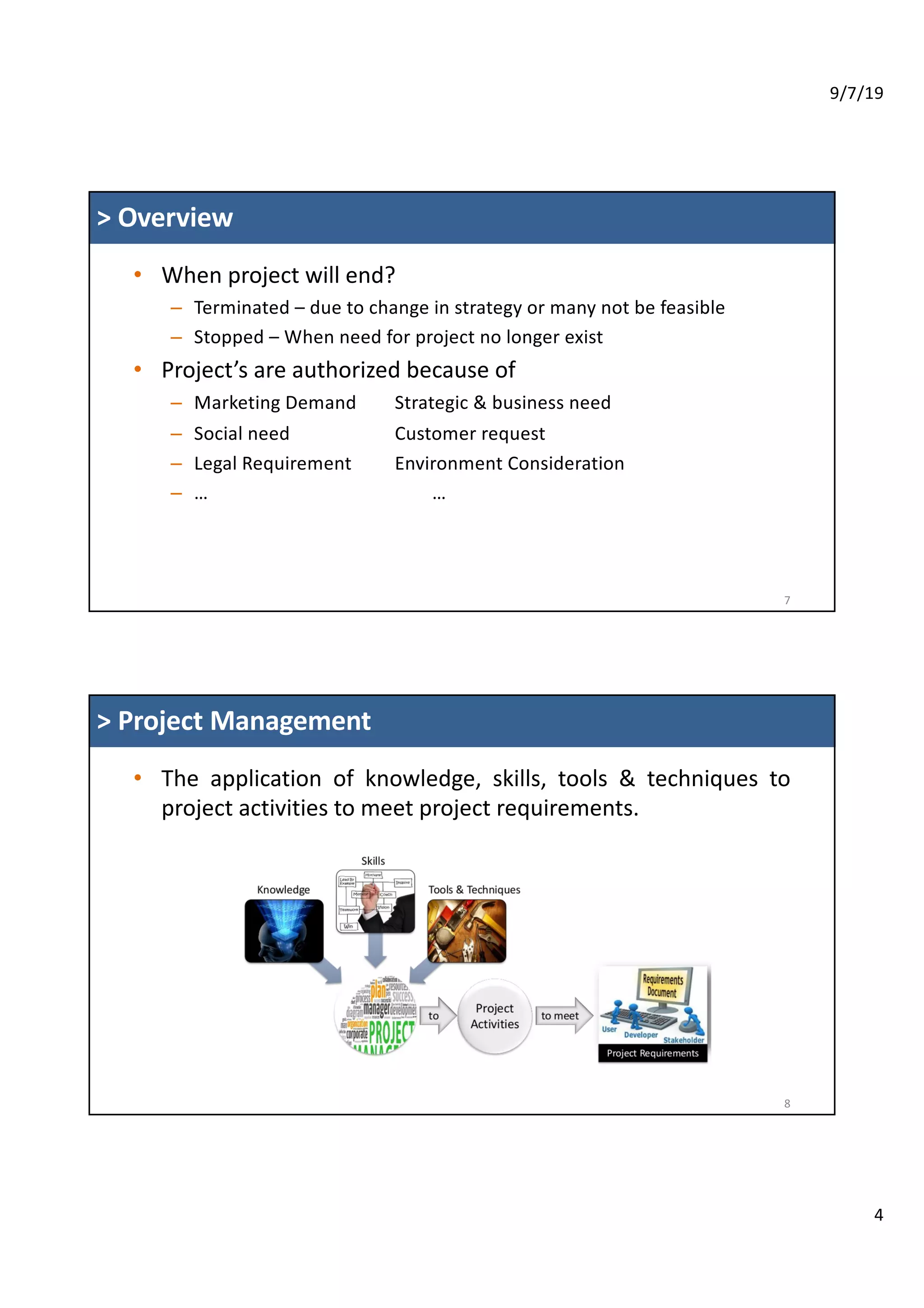 PMI-PMP6 Lecture 02: Project Management Framework_v1.0 | PDF