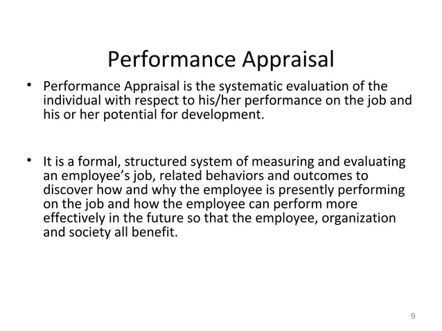 Performance Management and Performance Appraisal | PPT