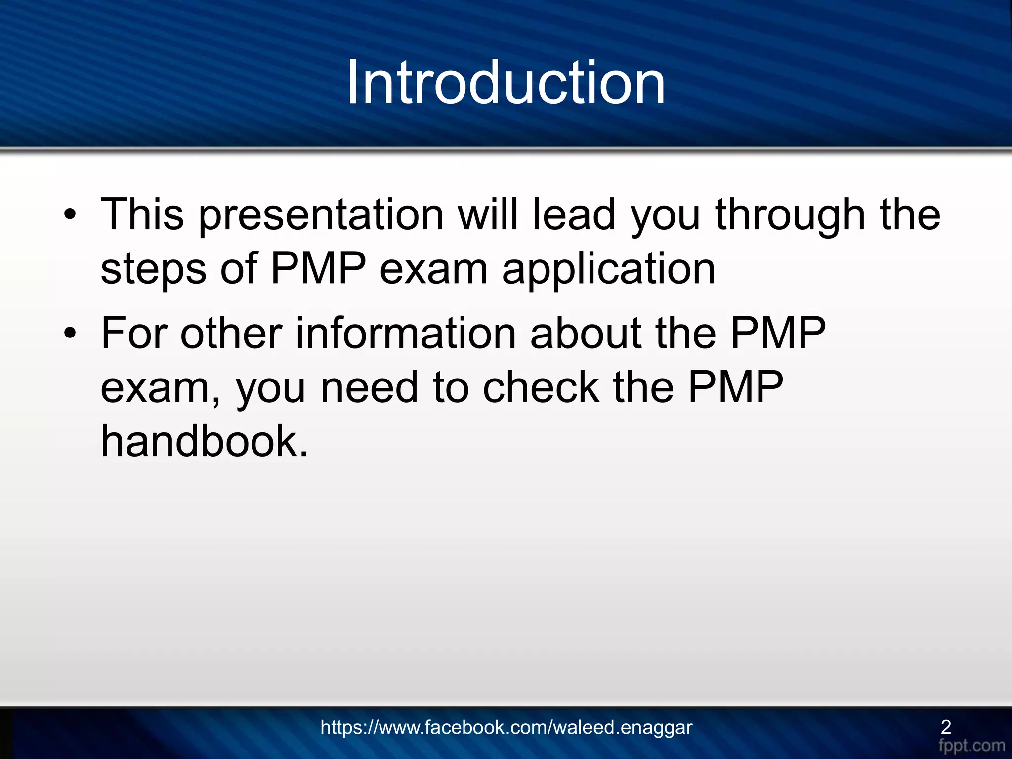 PMP Application - Step by Step | PDF