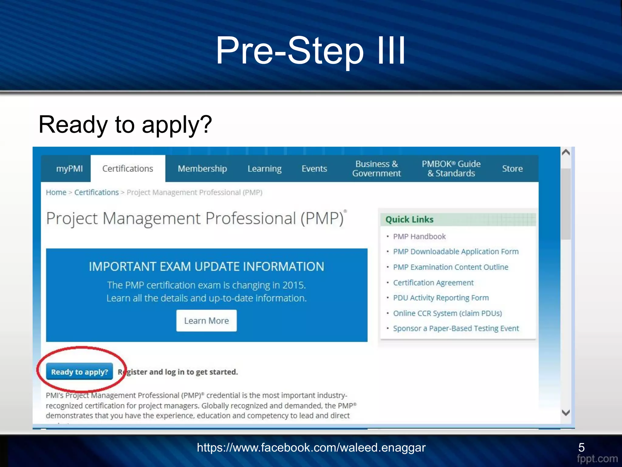 PMP Application - Step by Step | PDF
