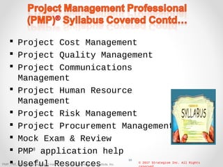 Pmp bootcamp structure2017 | PPT