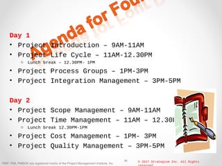 Pmp bootcamp structure2017 | PPT | Business | Business and Finance