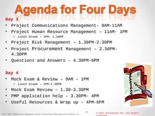 Pmp bootcamp structure2017 | PPT | Business | Business and Finance