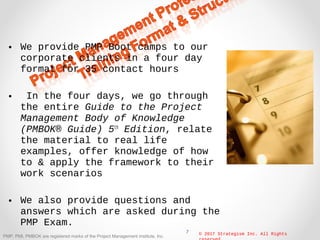 Pmp bootcamp structure2017 | PPT | Business | Business and Finance