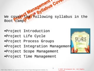 Pmp bootcamp structure2017 | PPT | Business | Business and Finance