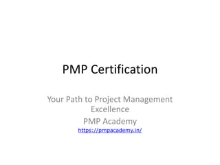 Project management professional certification | PPTX