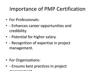 Project management professional certification | PPTX