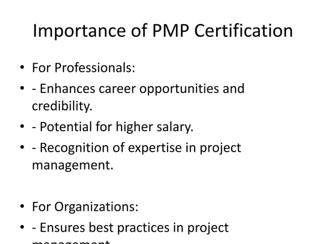 Project management professional certification | PPTX