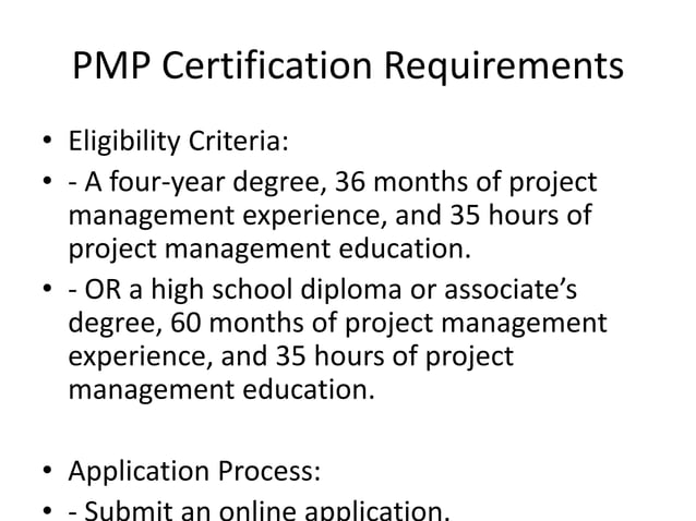 Project management professional certification | PPTX