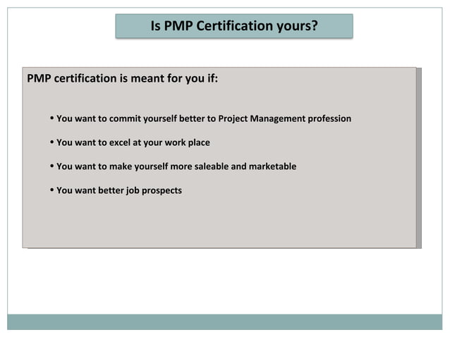 PMP Certification Presentation PMI | PPT