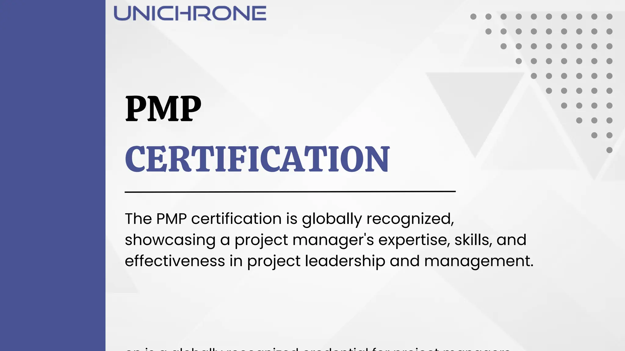 PMP CERTIFICATION TRAINING BENEFITS AND IMPOTANCE | PPT