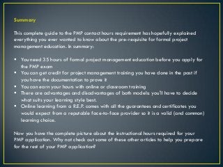 The Complete Guide to PMP 35 Contact Hours of Project Management ...