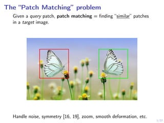 Patch Matching with Polynomial Exponential Families and Projective ...