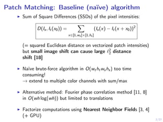 Patch Matching with Polynomial Exponential Families and Projective Divergences | PPT